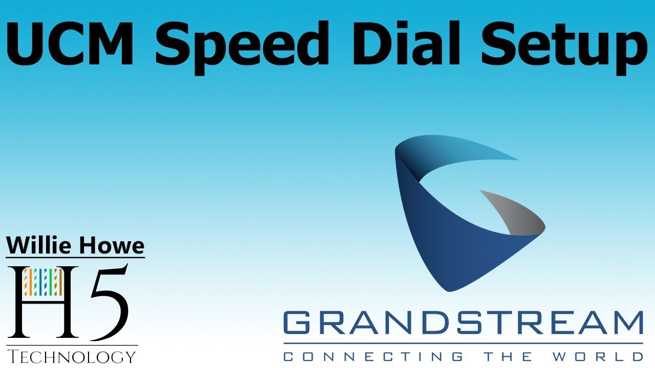 Grandstream UCM Speed Dial Setup - YouTube