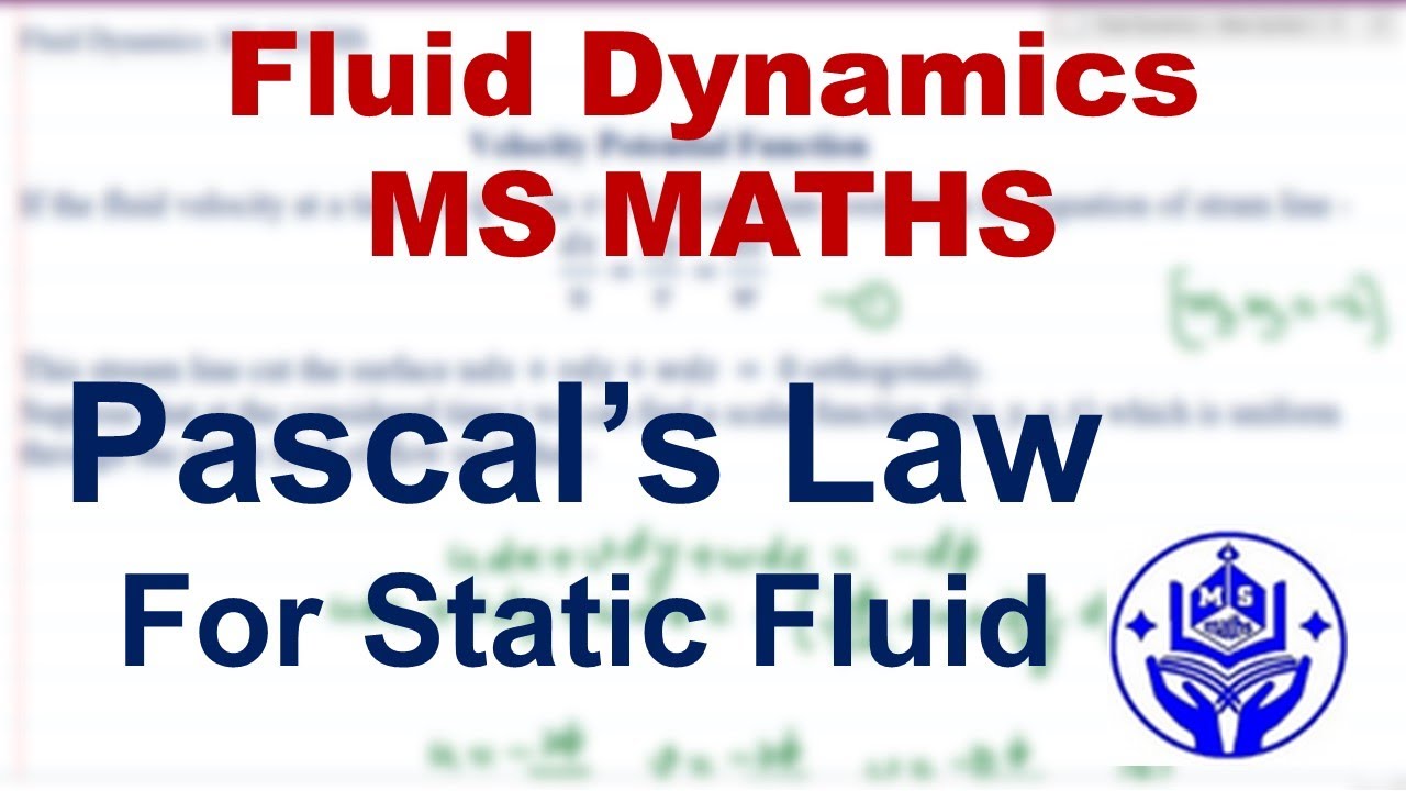 Pascal's Law | Pressure of Fluid in Static State | Fluid Dynamics - YouTube