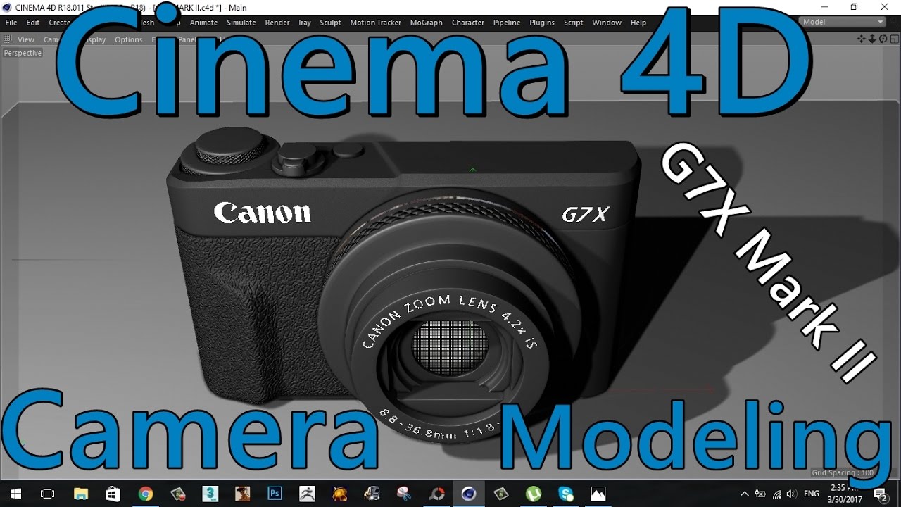 CINEMA 4D | CAMERA | MODELING | TUTORIAL | Canon PowerShot G7 X Mark II ...