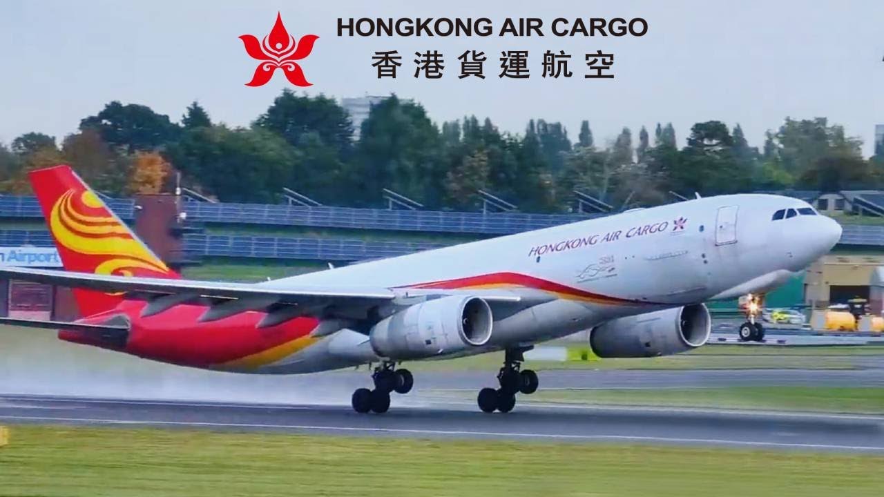 Hong Kong Air Cargo Airbus A330-200F 🛫 Departing Birmingham Airport ...