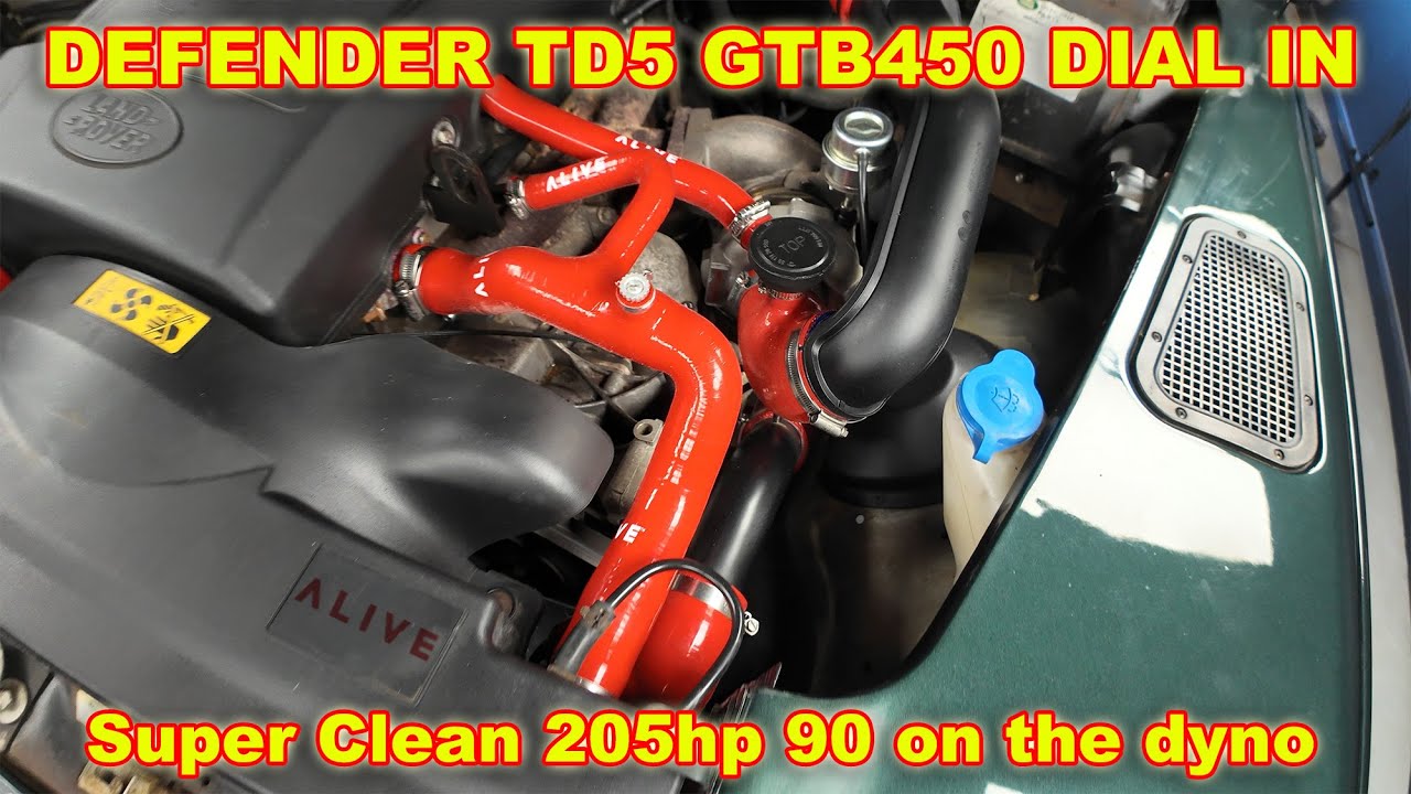 Defender Td5 90 with our Comfort Suspension and a GTB450 VNT Turbo ...