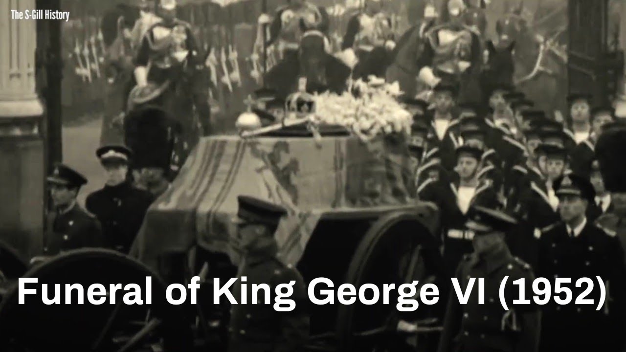 Funeral Procession of King George VI (1952) | King George VI's coffin ...