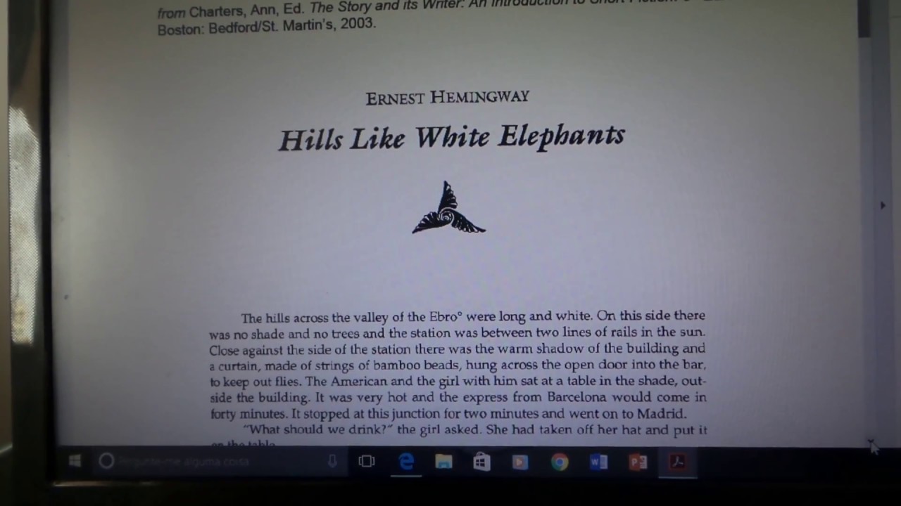 Hills like white elephants, by Ernest Hemingway - part 1 - YouTube
