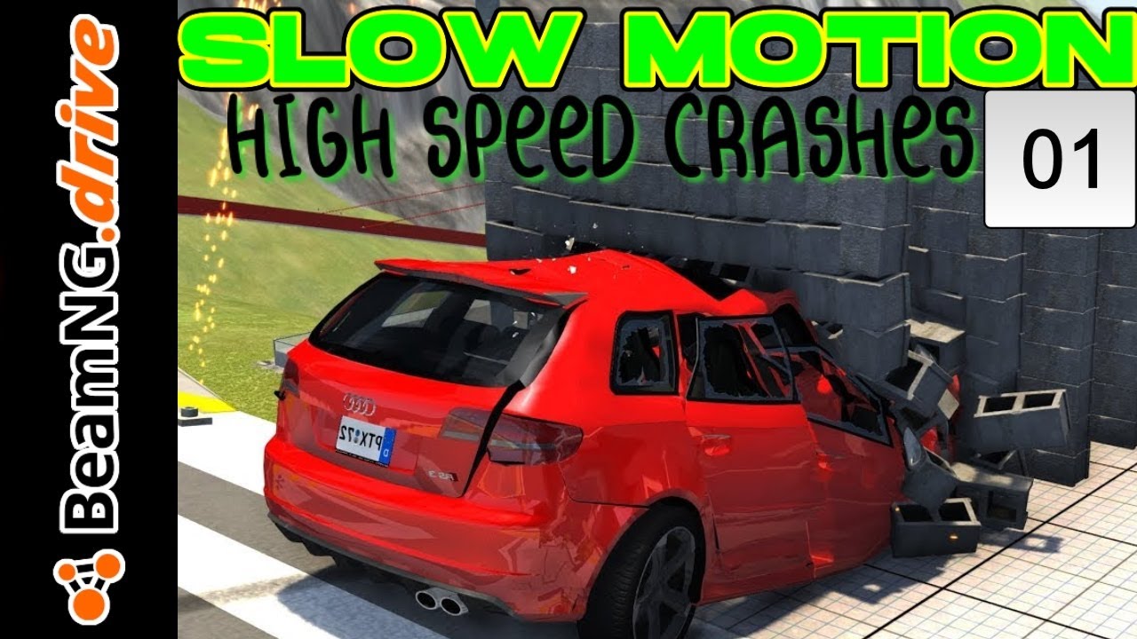 SLOW MOTION HIGH SPEED CRASHES | BEAMNG DRIVE | SLOW 1 - YouTube