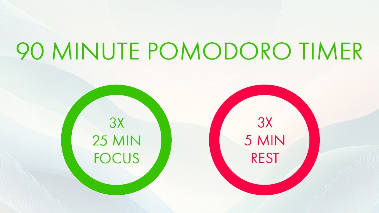 90 Minute Pomodoro Timer | 3x 25 Min Focus - YouTube