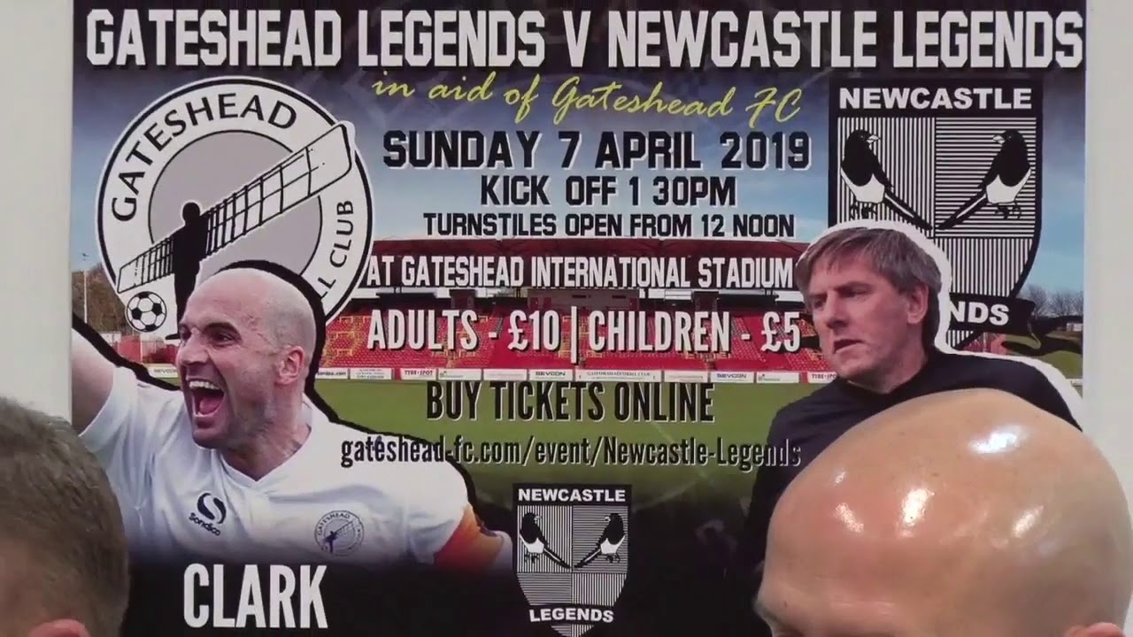 PRESS CONFERENCE Gateshead FC Legends v Newcastle Legends Announcement ...
