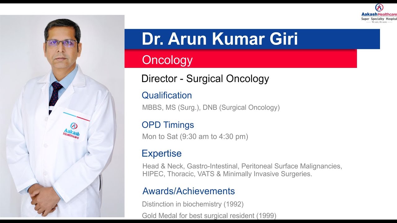 Dr. Arun Giri, Director, Surgical Oncology speaking about Colon Cancer ...