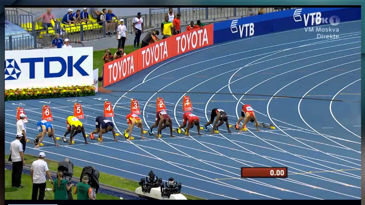 Moscow 2013 100M Men Heat 5 IAAF World Championship - YouTube