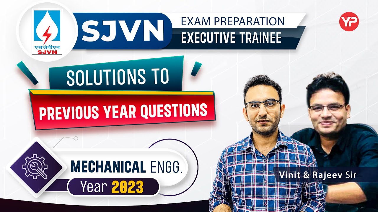 SJVNL Mechanical 2023 Complete paper solution with detailed explanation ...