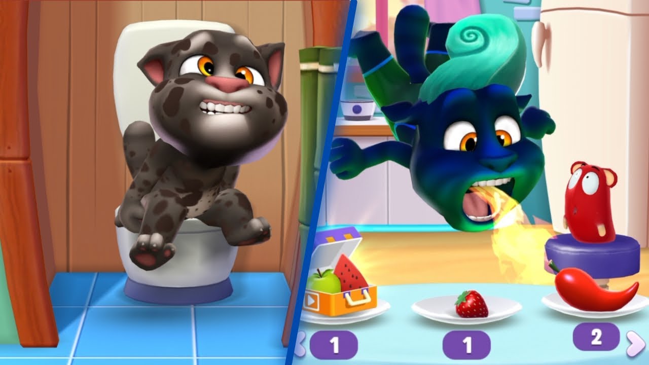 Talking Tom 2 - Pooping & Changing Colors - Funny video - Viral video ...