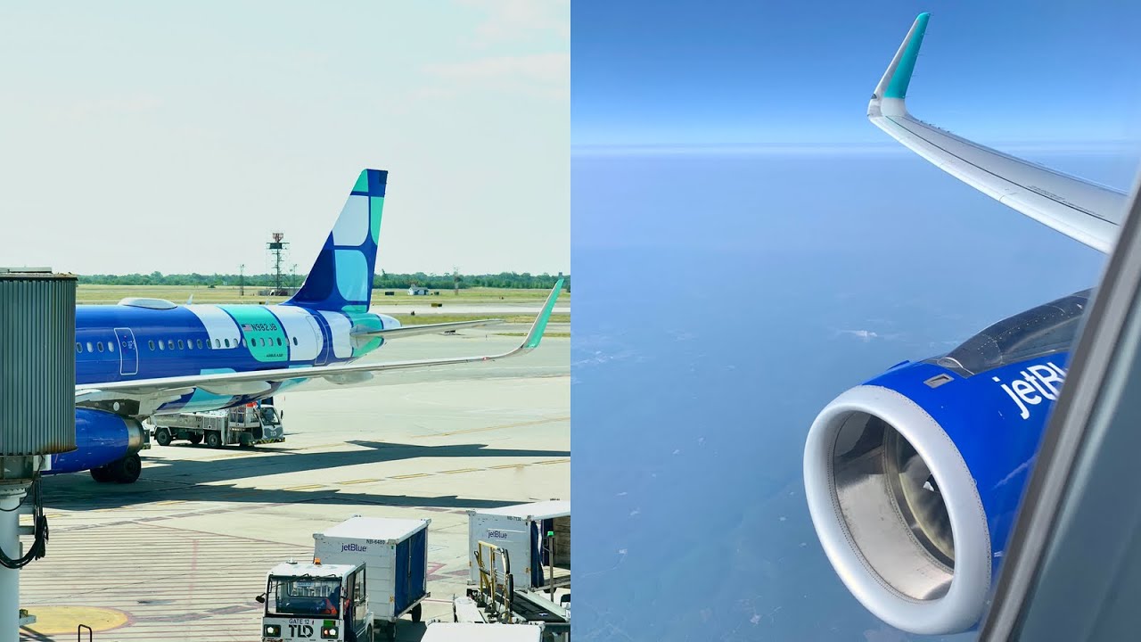 FLYING JetBlue's BRAND NEW LIVERY Airbus A321-231 – Stunning Landing ...