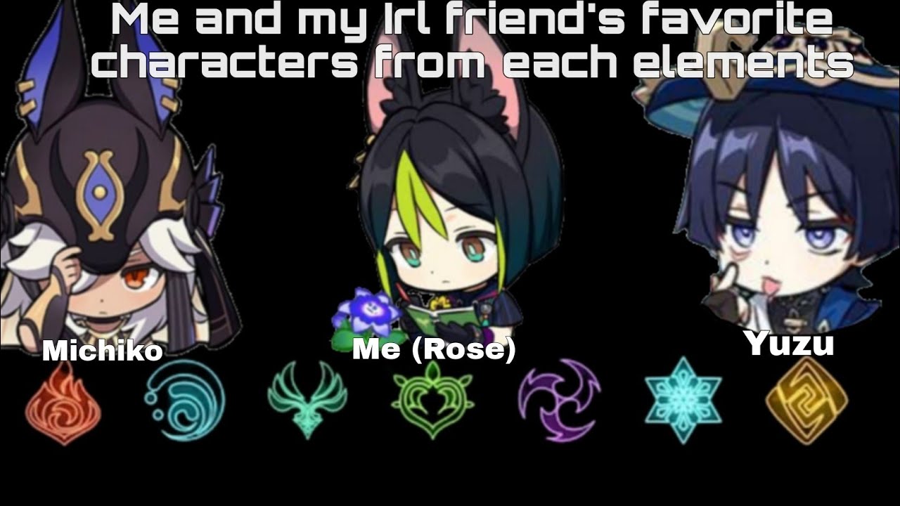 {🌈} _ ˚. Our favorite characters from each elements in 4.3 _ ˚. | Ft ...