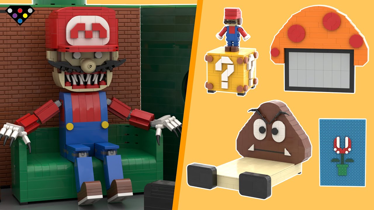 All SUPER MARIO Characters Lego Room Playsets (Mario.exe) - YouTube