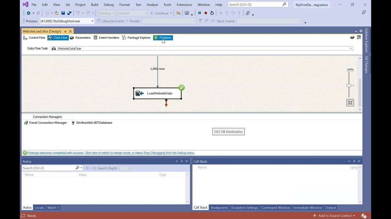 Create your first SSIS Package - YouTube
