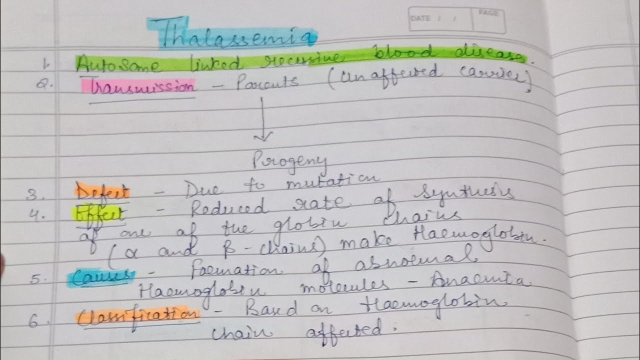 Thalassemia and it's types : Genetic Disorder Class 12th Bio NCERT Ch ...