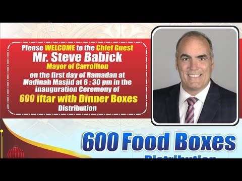 Mayor of Carrollton city Mr. Steve Babick wishing a Happy Ramadan 2024 ...