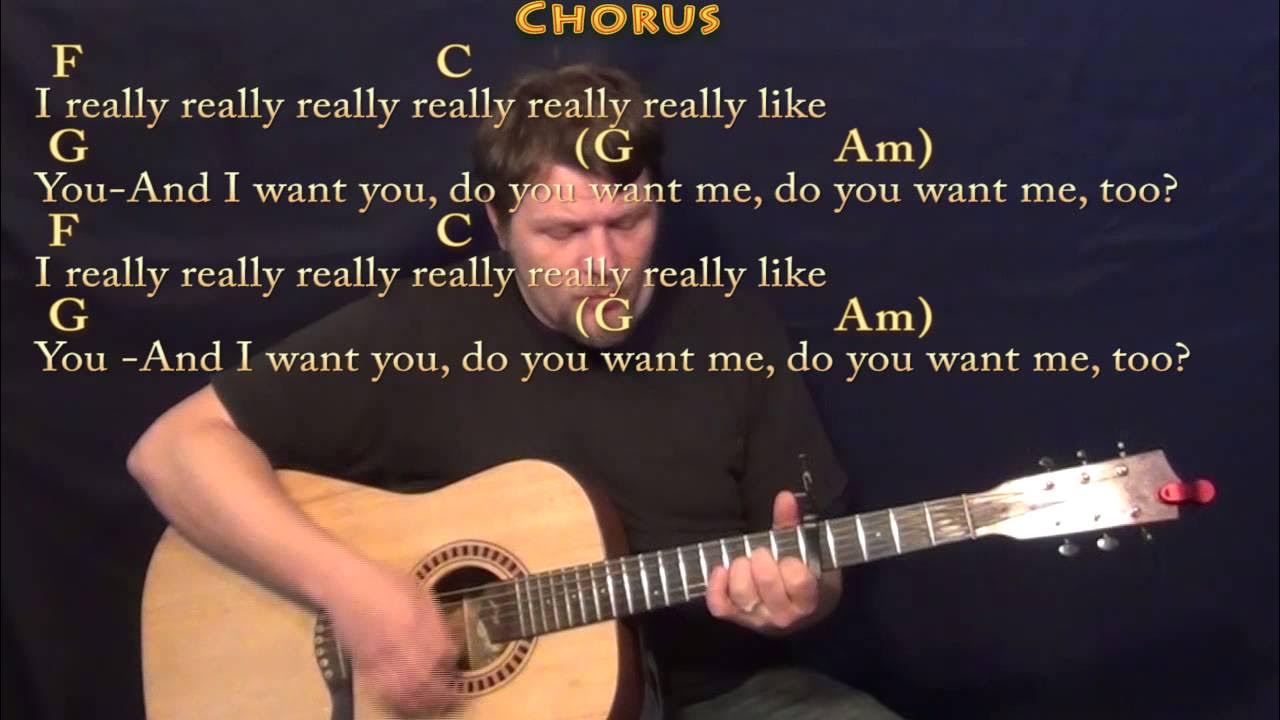 I Really Like You Carly Rae Jepsen Strum Guitar Cover Lesson With