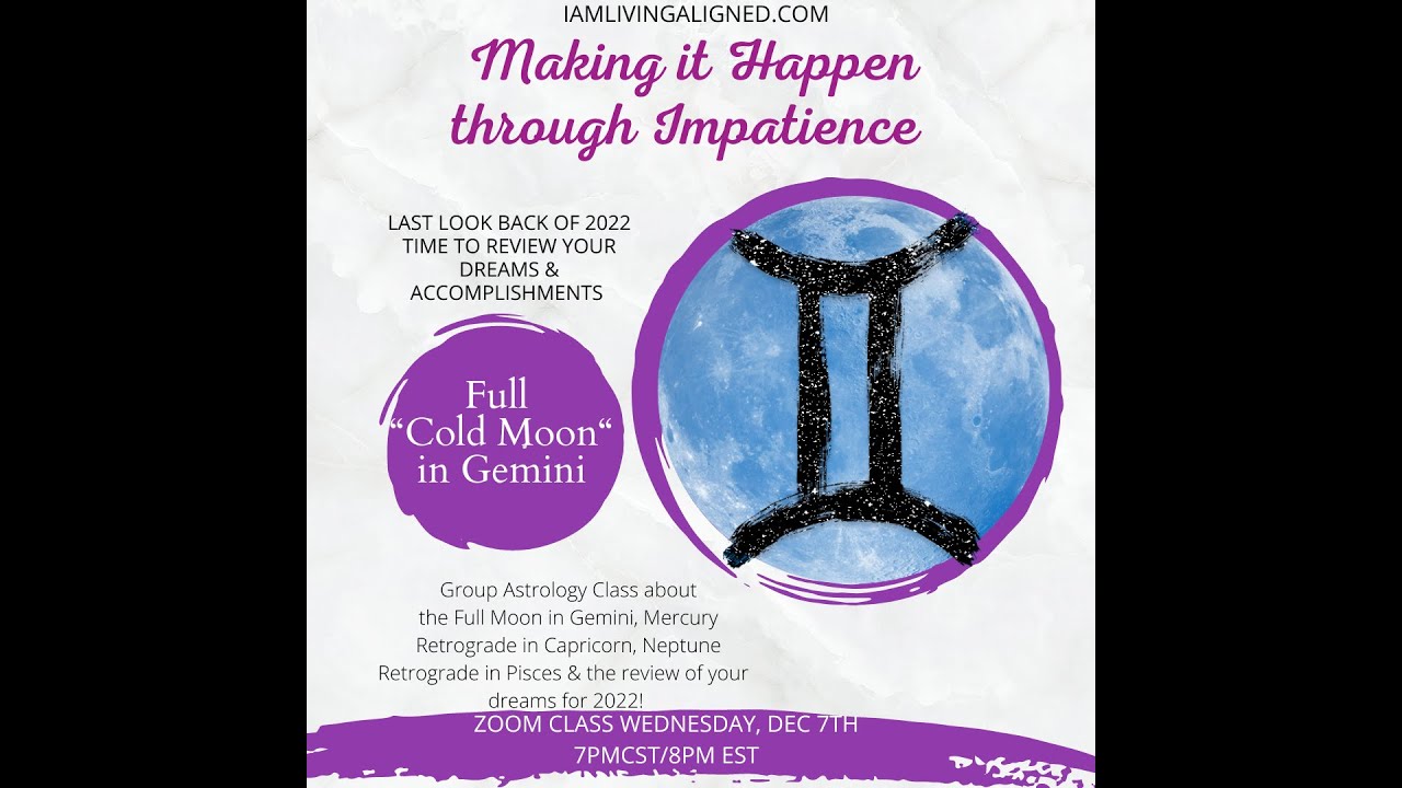 Full Cold Moon in Gemini with Gigi - YouTube