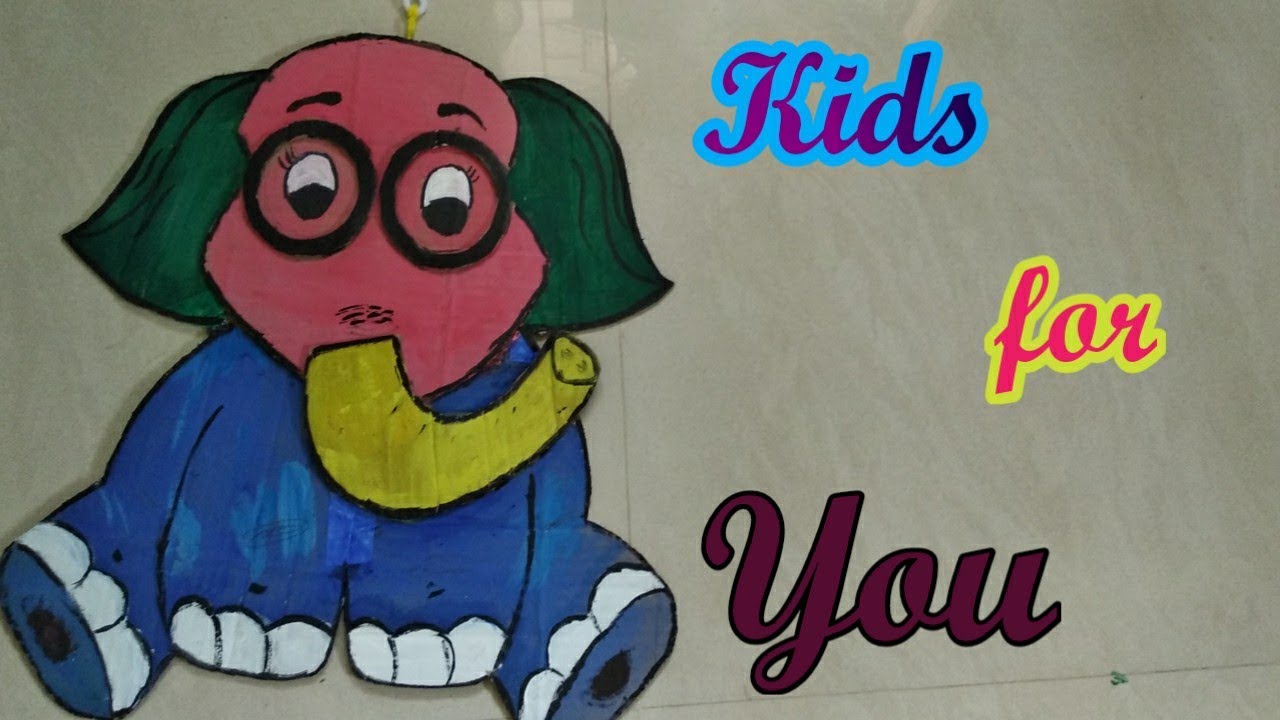 Elephant face card Board craft| DIY cardboard craft | Easy craft for ...