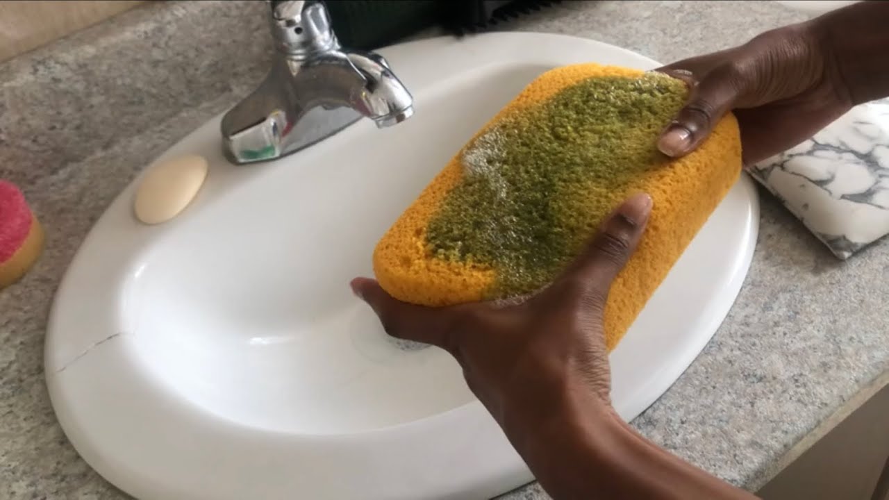 Full of Laundry Detergent Crunchy Sponge 🫧 Sponge Squeezing ASMR # ...