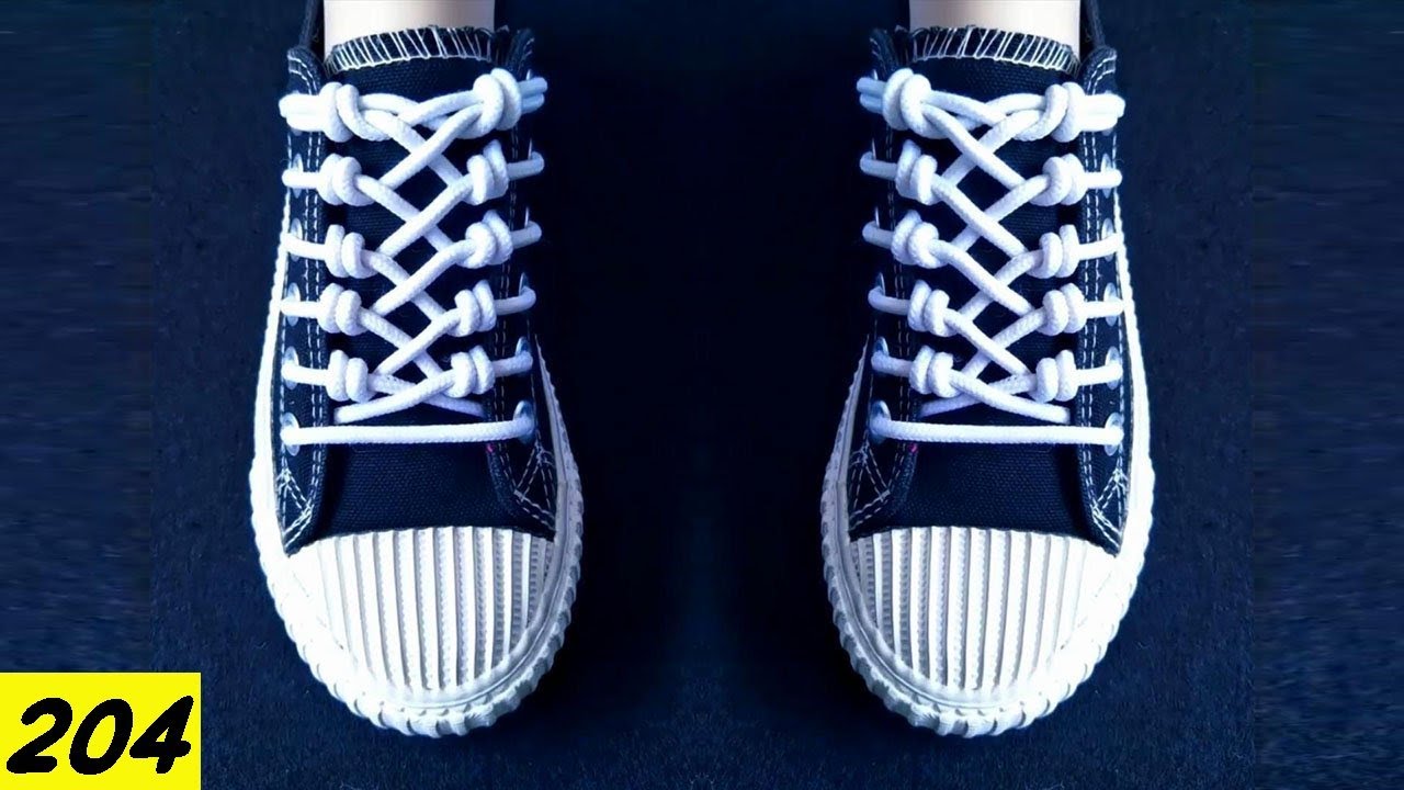 How to tie your shoes!😍 Creative lacing shoe tutorial!💗 How to Lace ...