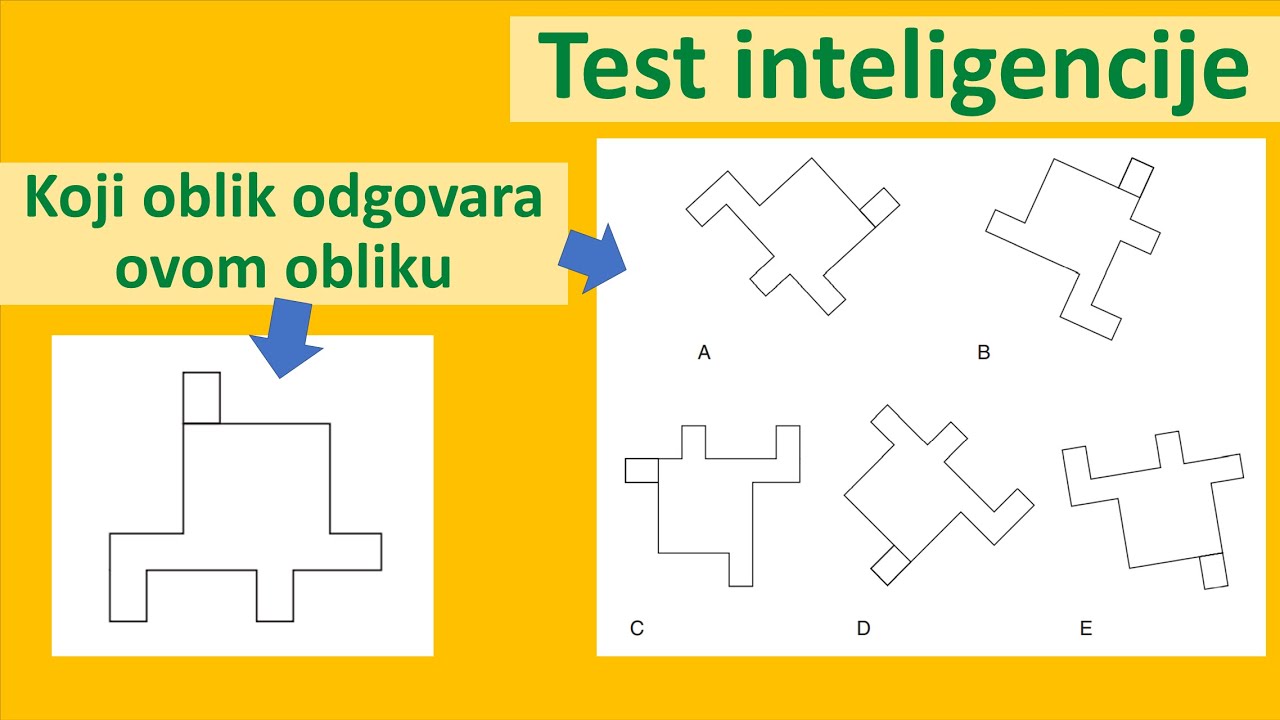 Test inteligencije 9 - pronađi pravi oblik - YouTube