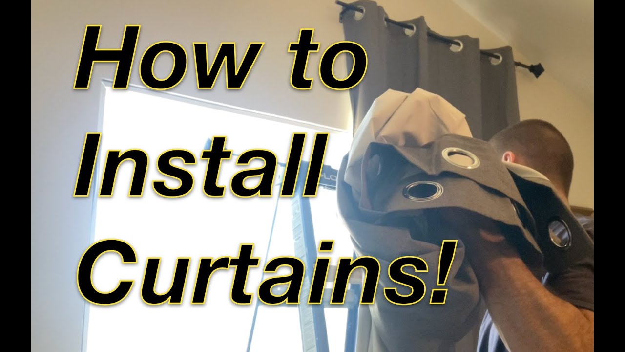 How to Install Window Curtains (DIY) - YouTube