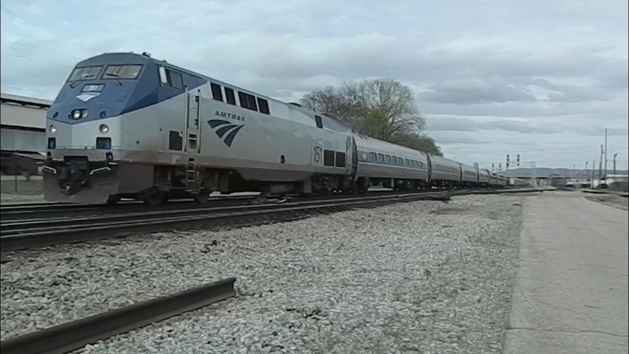 Amtrak 151 Leads Amtrak 19 - 3/25/2024 - YouTube