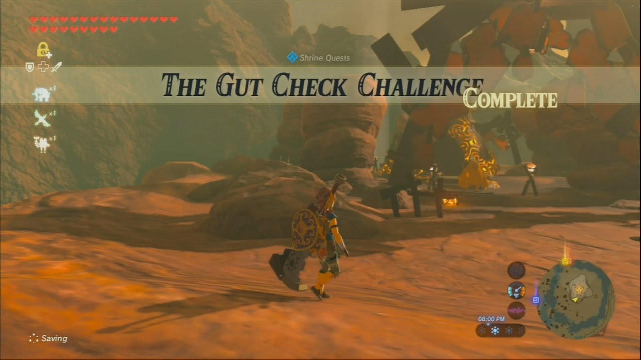 Zelda Breath of the Wild - SHRINE QUEST - The Gut Check Challenge - YouTube