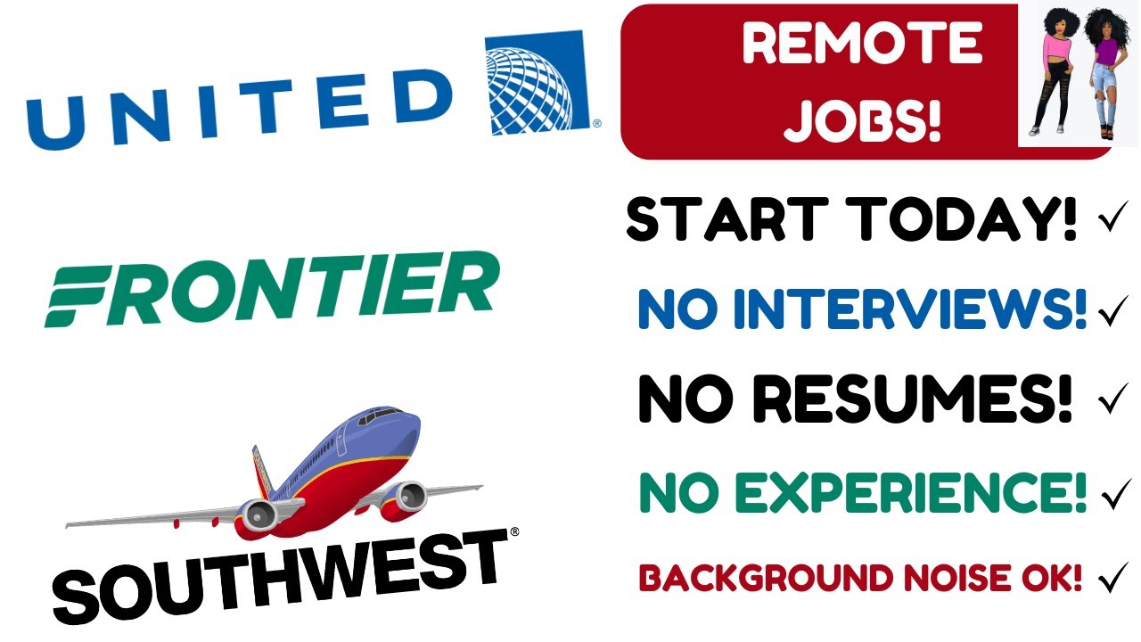 3 Airline Companies Hiring ASAP! Remote Jobs | Start Today No Interview ...