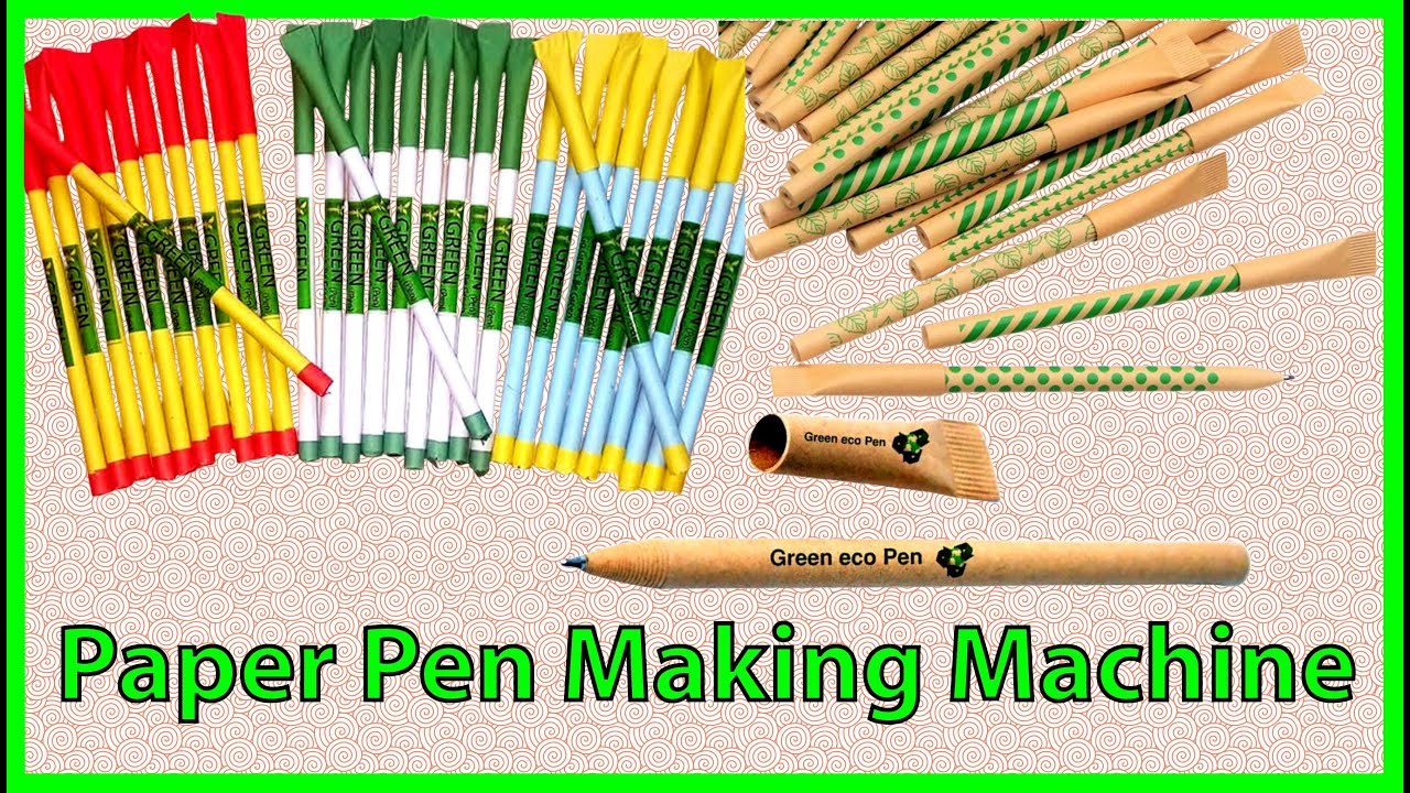 Paper Pen Making Machine - কাগজ দিয়ে কলম বানানোর মেশিন - 01987717761 ...