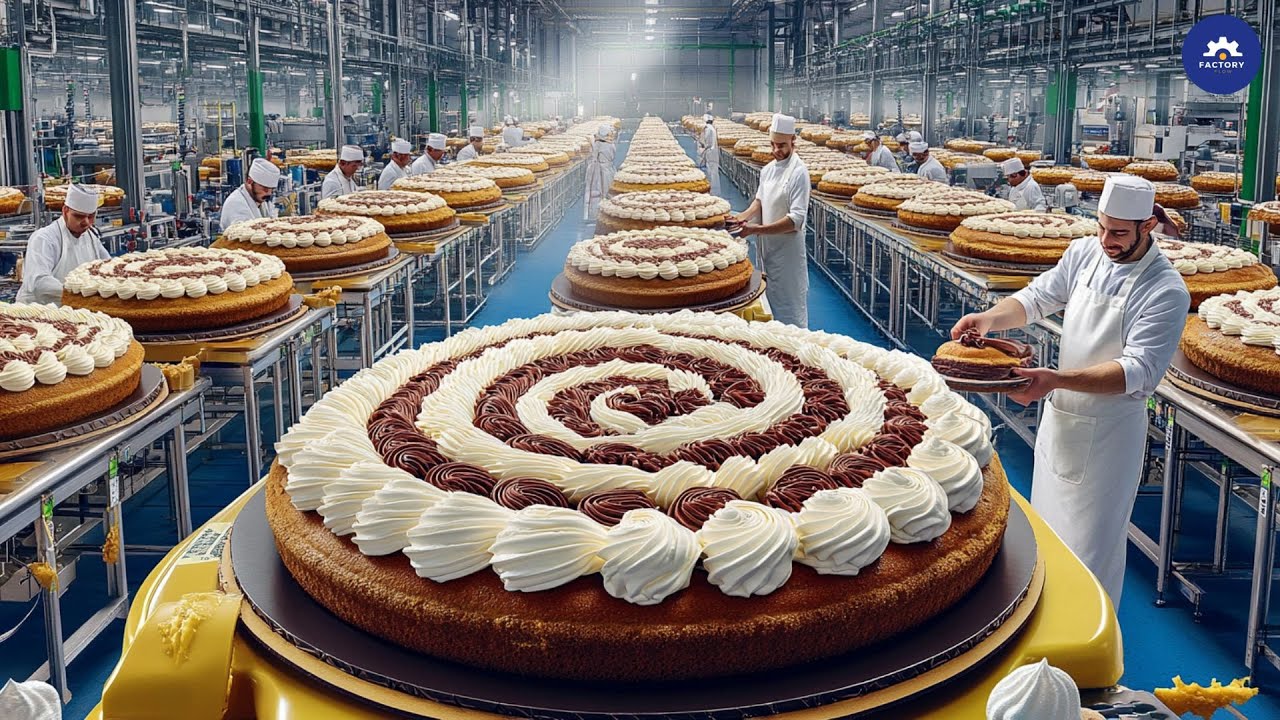 How Millions of Cakes Are Made in a Factory Automatic Cakes Factory ...