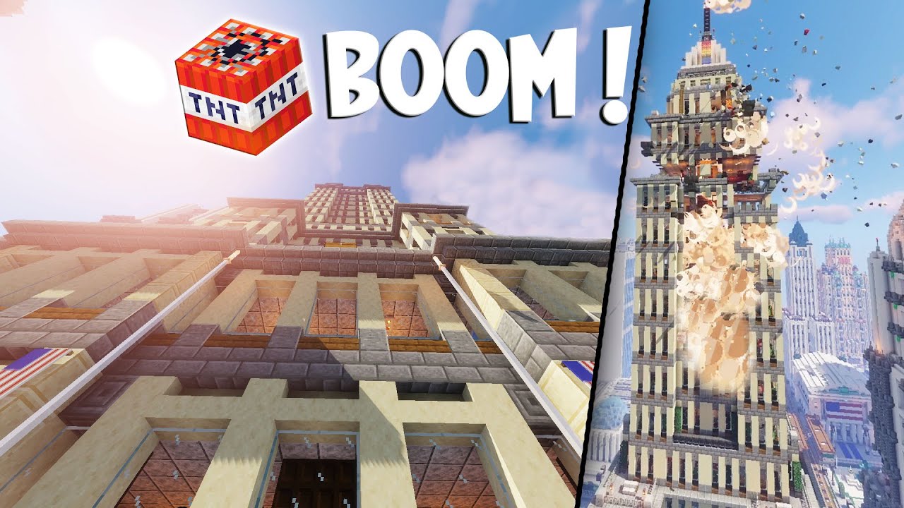 MEGA EXPLOSION dentro de EDIFICIO ALTO en MINECRAFT - YouTube