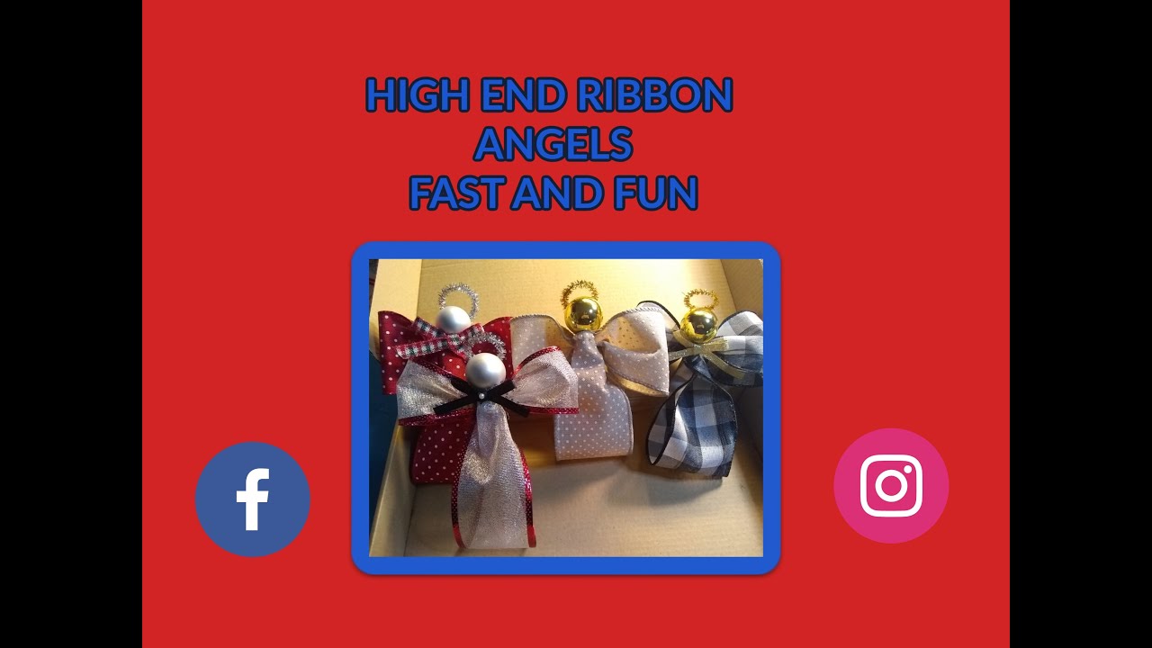 High End Ribbon Angel Ornaments, So much Fun And So Simple ! - YouTube