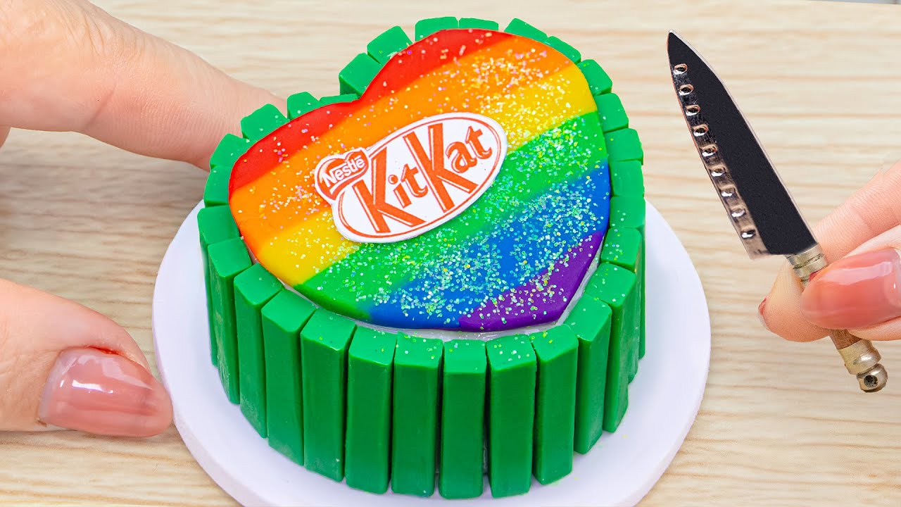 Best Moment of Kitkat Rainbow Cake Mini | 1000+ Satisfying Mini Cake ...
