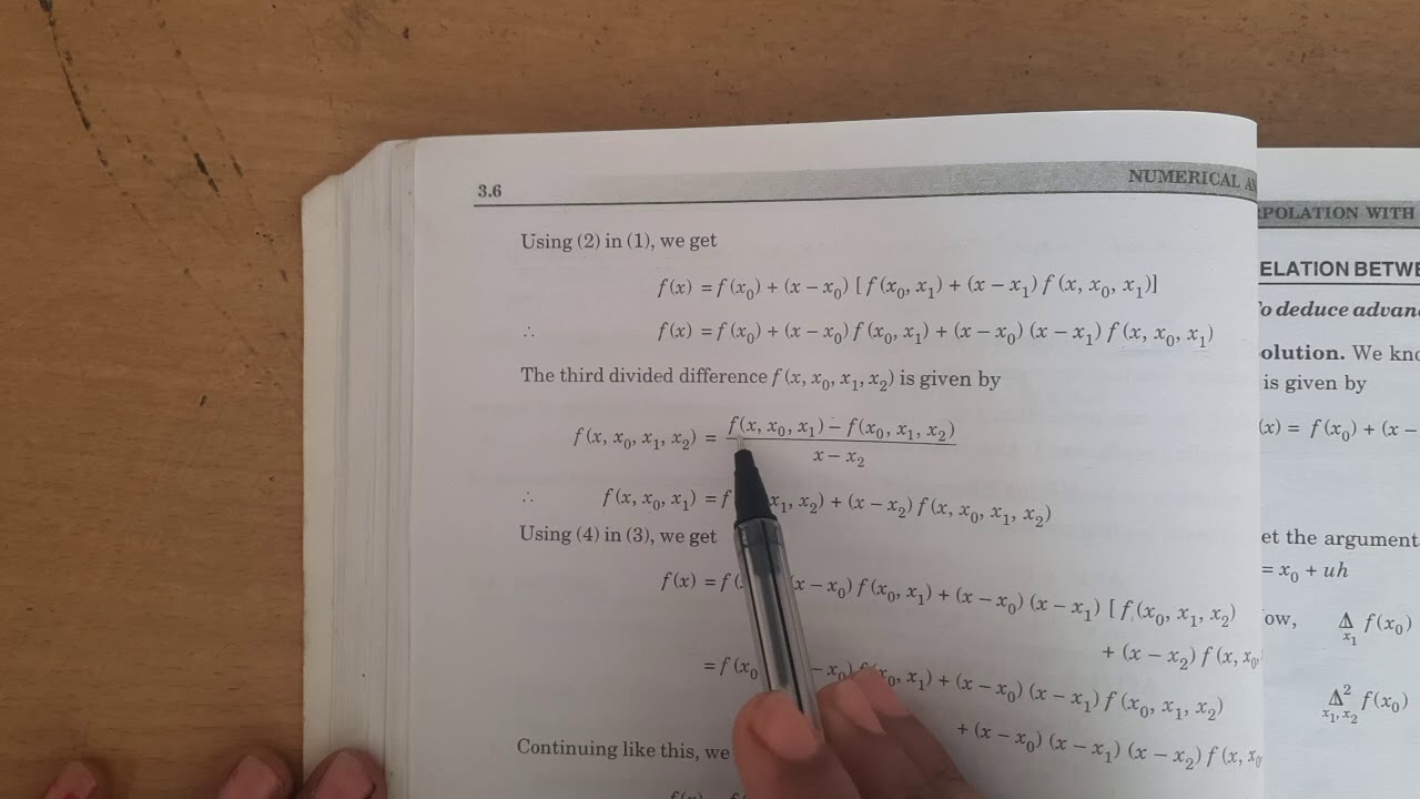 Newton's Divided Difference Interpolation Formula( lect 4) - YouTube