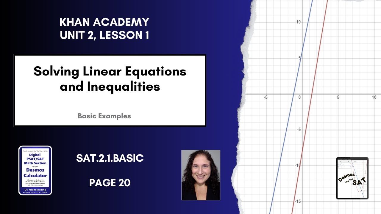 SAT.2.1.Basic: Solving Linear Equations and Inequalities, page 20 - YouTube