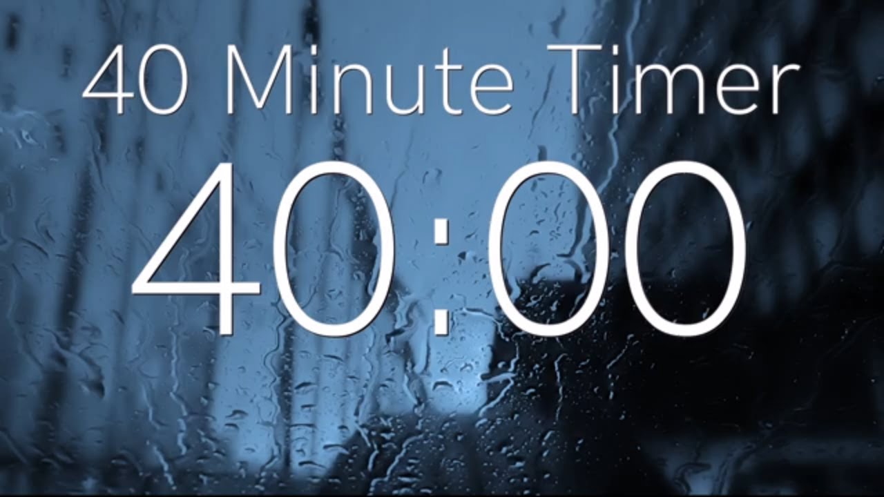 40 Minute Timer | Lofi Sound | Soft Rain | Ending with a Doorbell - YouTube