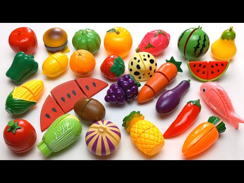 1 HOUR Cutting Plastic Fruit and Vegetable/ ASMR no talking