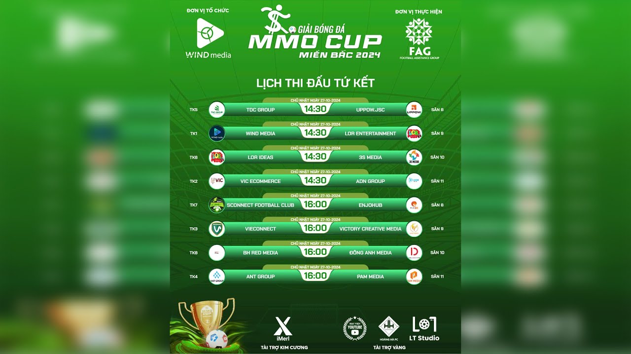 ⚽️FullMatch: WIND MEDIA vs LOR ENTERTAINMENT | Vòng Tứ Kết - MMO Cup ...