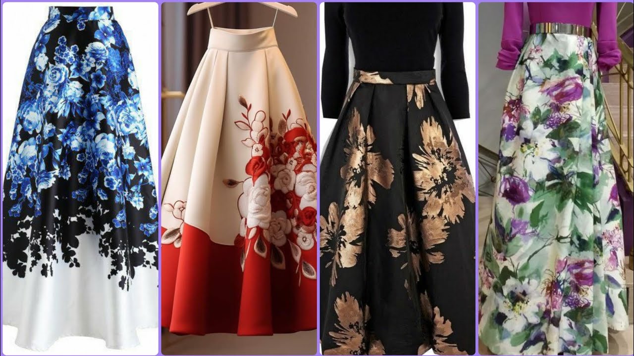 Latest Silk Long Skirt Designs || New Skirt Dress Designs 2024 - YouTube