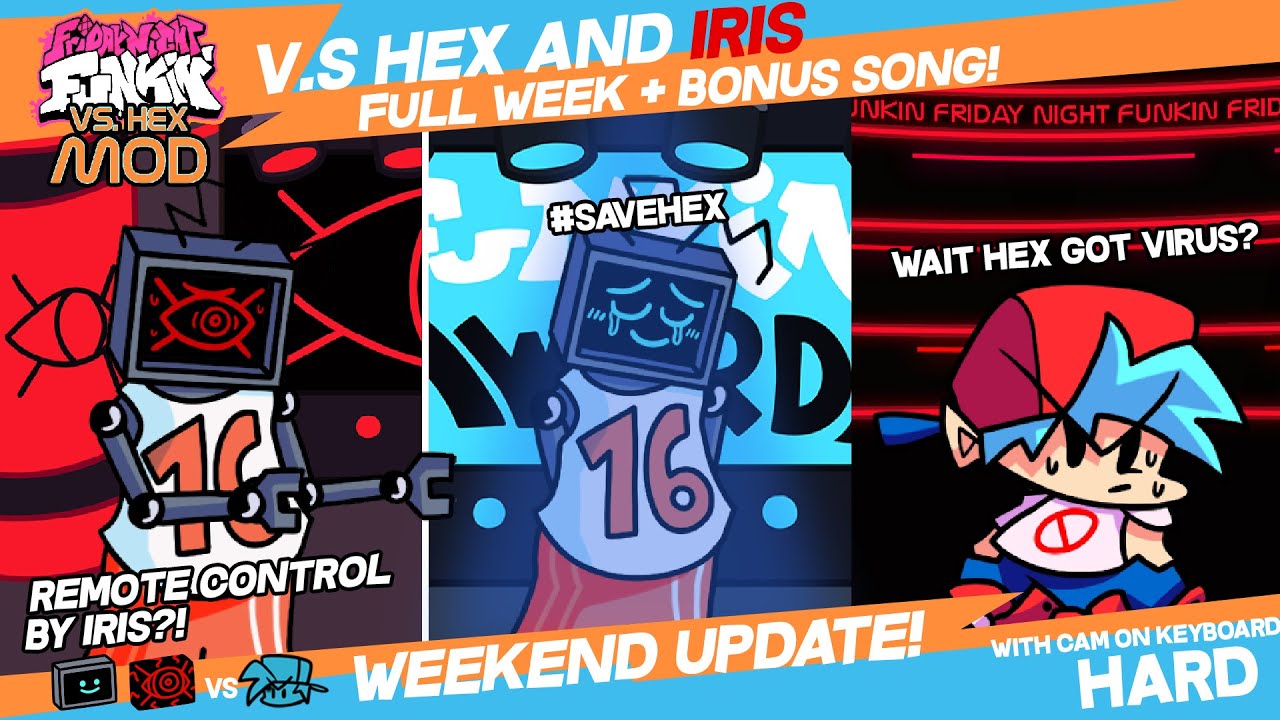 Friday Night Funkin Mod Showcase VS Hex Mod (FULL WEEK WEEKEND!) + Cutscene! (Hard) - YouTube