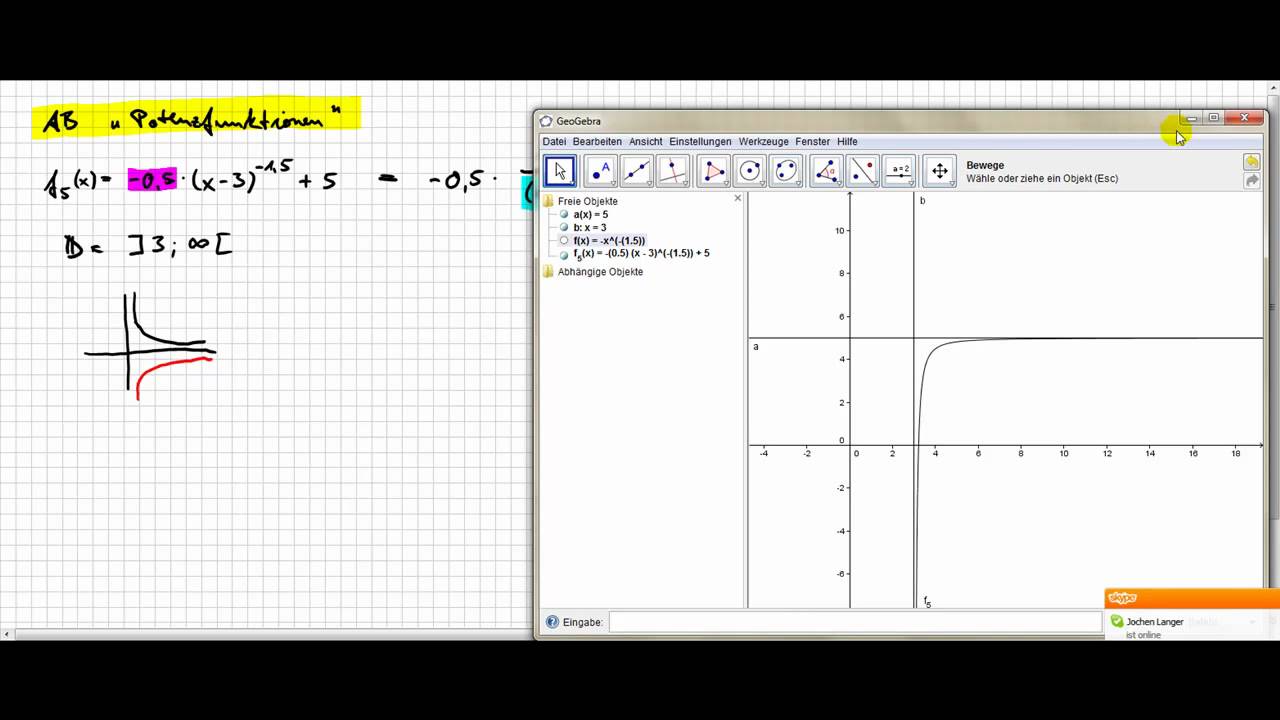 Potenzfunktionen mit rationalem Exponenten Mathematik Realschule - YouTube