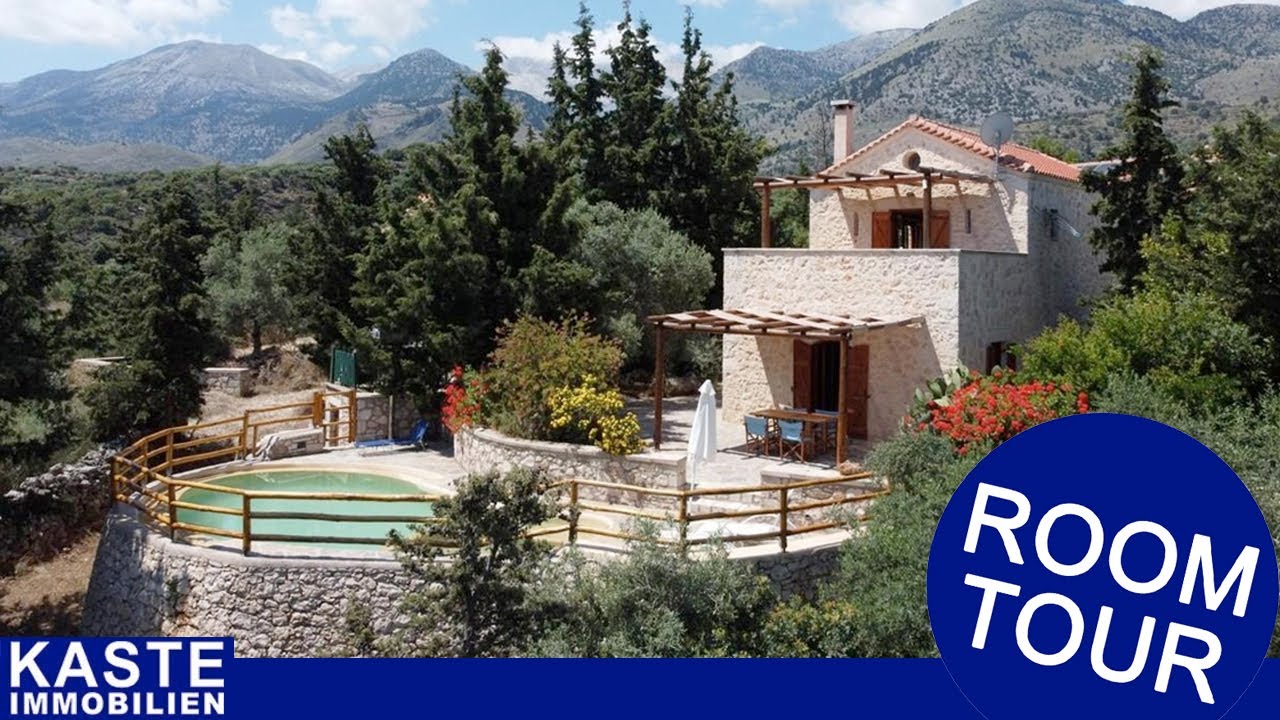 Kreta | Roomtour von 2 Steinhäusern mit Pool nahe Chania in Melidon ...
