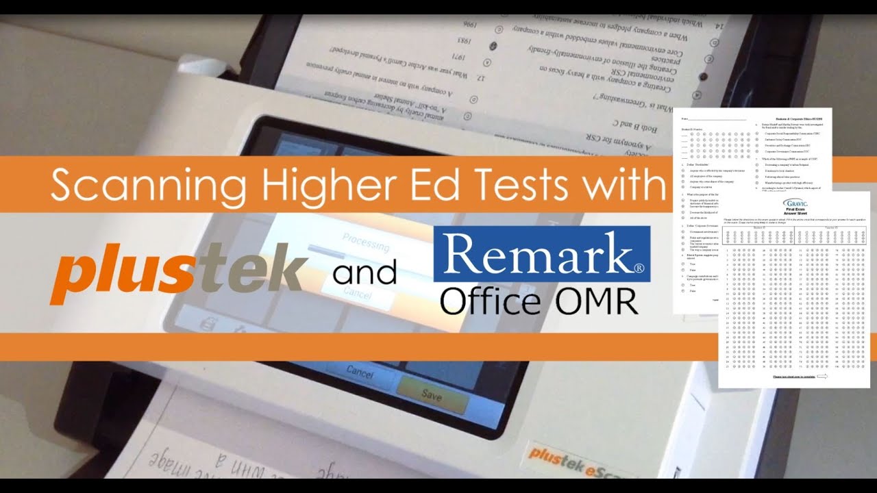 Grading Tests and Assessments with Plustek Scanners and Remark Office ...