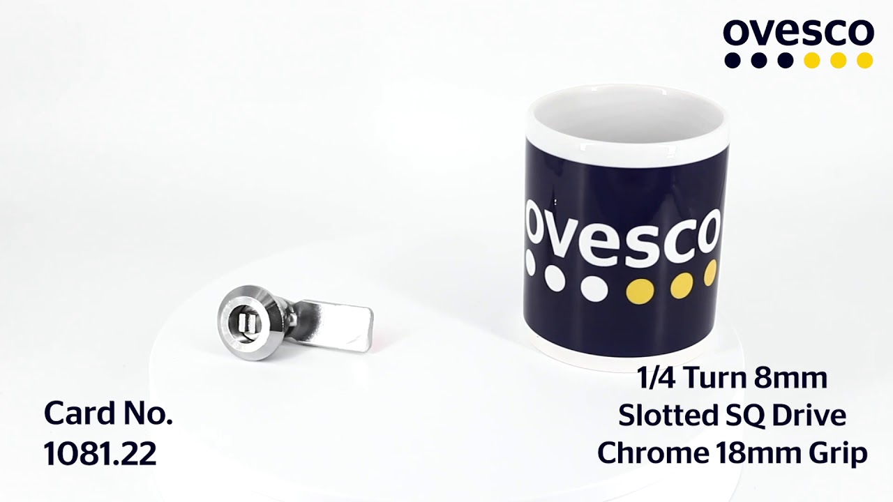 1/4 Turn 8mm Slotted Square Drive Chrome 18mm grip - YouTube
