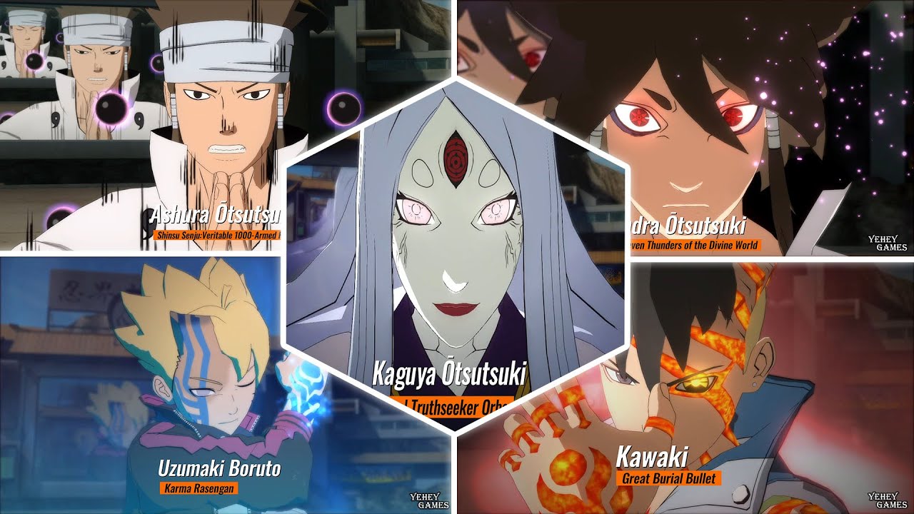 All Otsutsuki Members || Ultimate Jutsu || Awakening Transformation ...