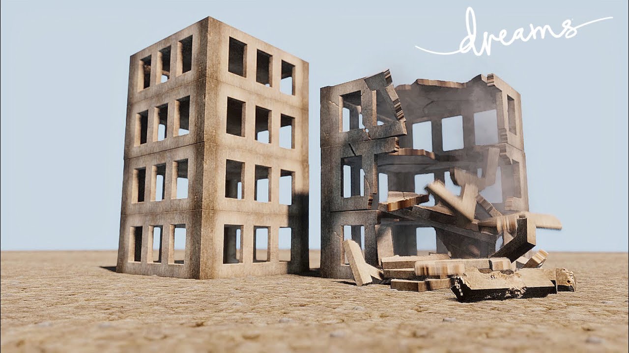 Destructible buildings in Dreams PS4 - YouTube