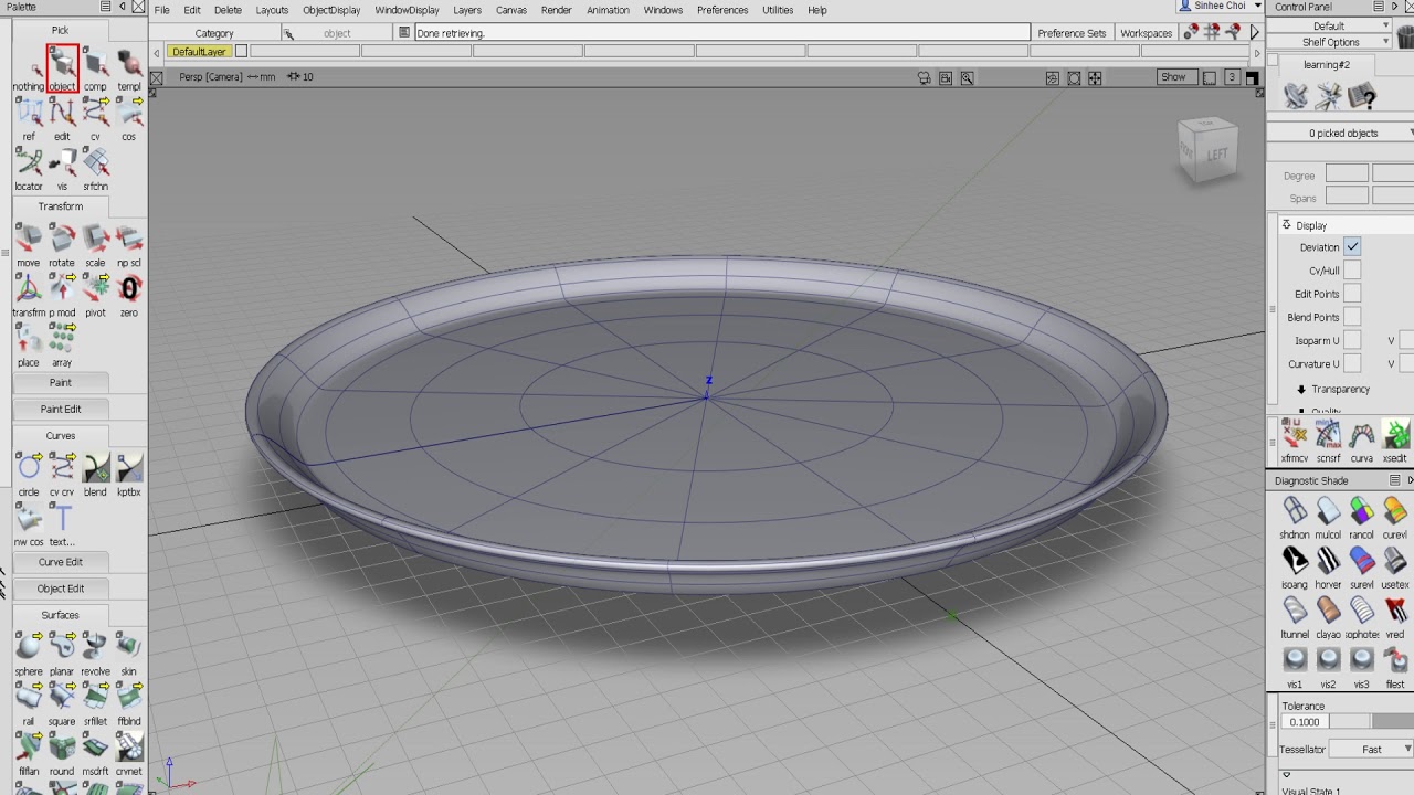 Alias Studio modeling - plate mapping [sini] - YouTube