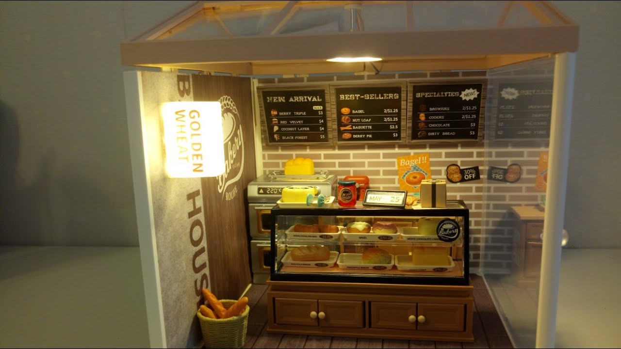 Super Creator | Golden Wheat Bakery | making a bakery DIY model - YouTube